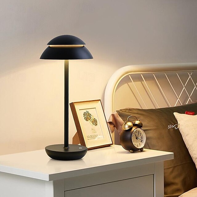 Cordless Metal Table Lamp Touch Sensor Control LED Table Lamp Desk ...