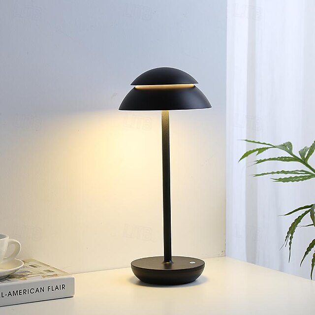 Cordless Metal Table Lamp Touch Sensor Control LED Table Lamp Desk ...