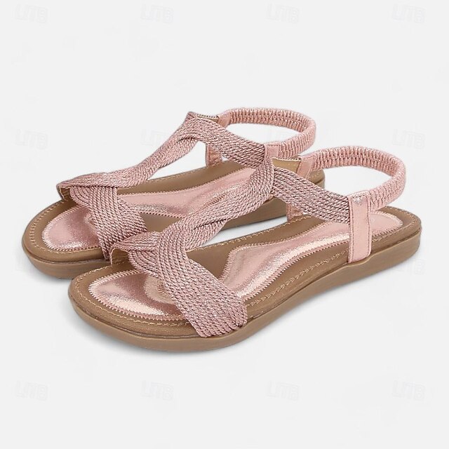 Women's Sandals Wedge Sandals Plus Size Flyknit Shoes Outdoor Daily ...