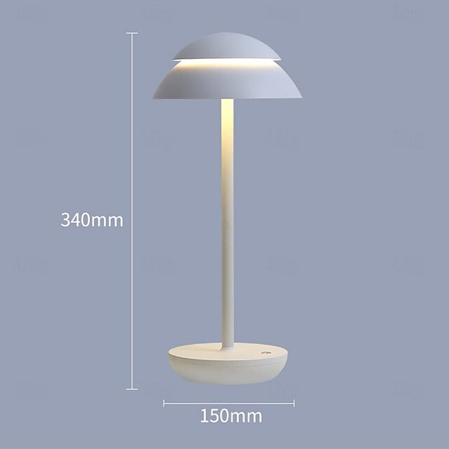 Cordless Metal Table Lamp Touch Sensor Control LED Table Lamp Desk ...
