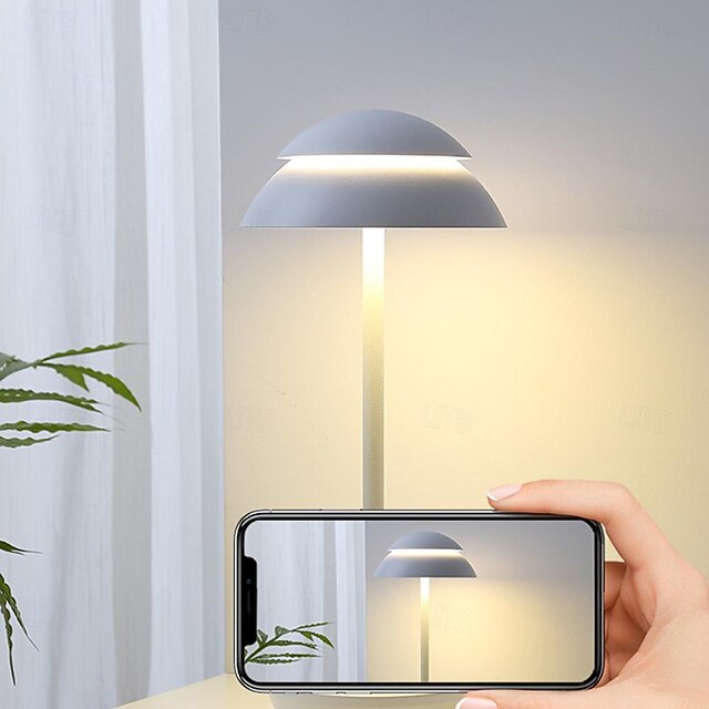 Cordless Metal Table Lamp Touch Sensor Control LED Table Lamp Desk ...