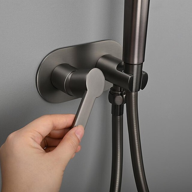 Brushed Grey Bidet Sprayer set wall Bidet shower Hot And Cold bidet ...