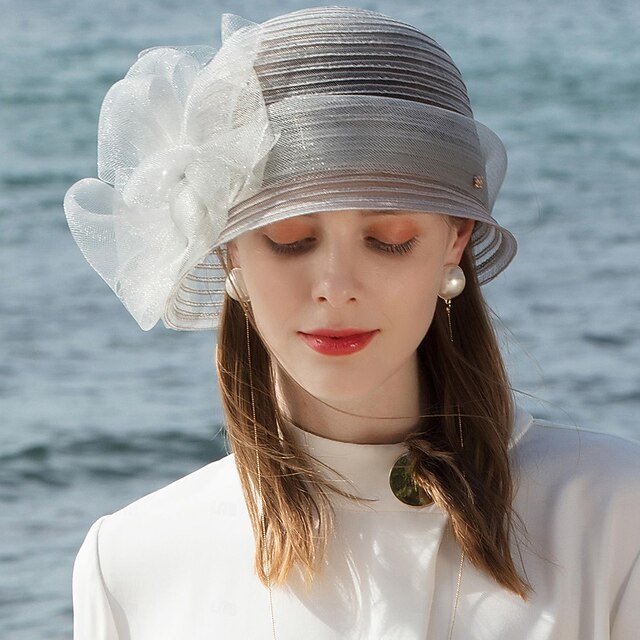 Hats Fiber Bucket Hat Floppy Hat Sun Hat Wedding Tea Party Elegant ...