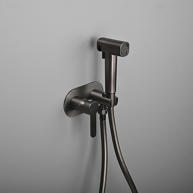 Brushed Grey Bidet Sprayer set wall Bidet shower Hot And Cold bidet ...
