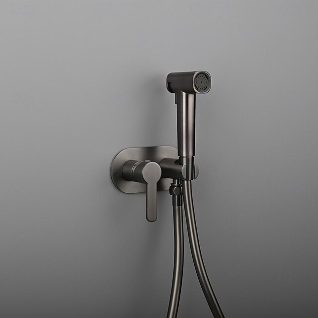 Brushed Grey Bidet Sprayer set wall Bidet shower Hot And Cold bidet ...