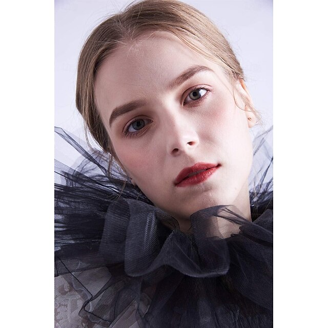 Retro Vintage Rococo Baroque Ruff Collar Neck Collar Fancy Dress Women ...