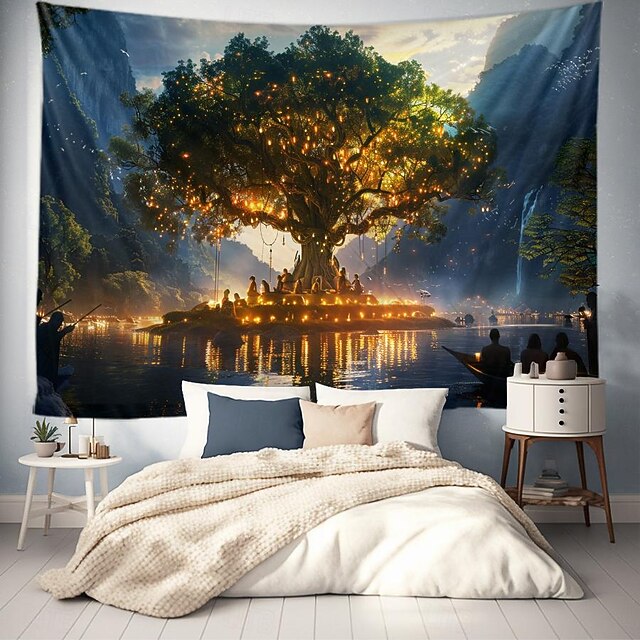 Trippy Tree of Life Hanging Tapestry Wall Art Large Tapestry Mural ...