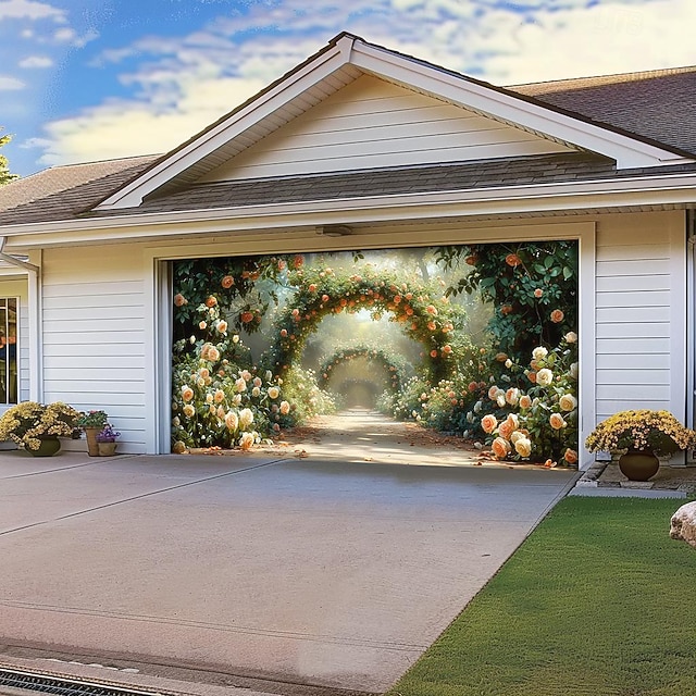 Giant Trees Forest Outdoor Garage Door Cover Banner Beautiful Large ...