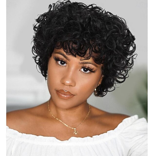 Short Curly Human Hair Wigs For Black Women Short Curly Wigs Human Hair ...
