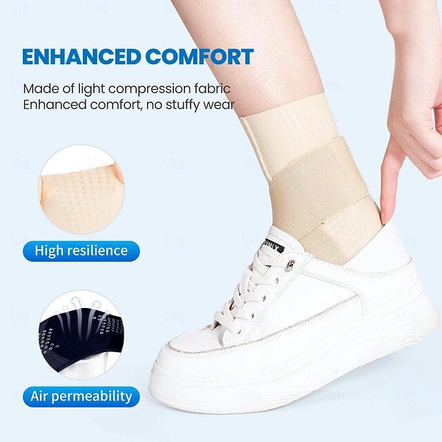 Ankle Brace Adjustable Breathable Compression Ankle Support for Men and ...