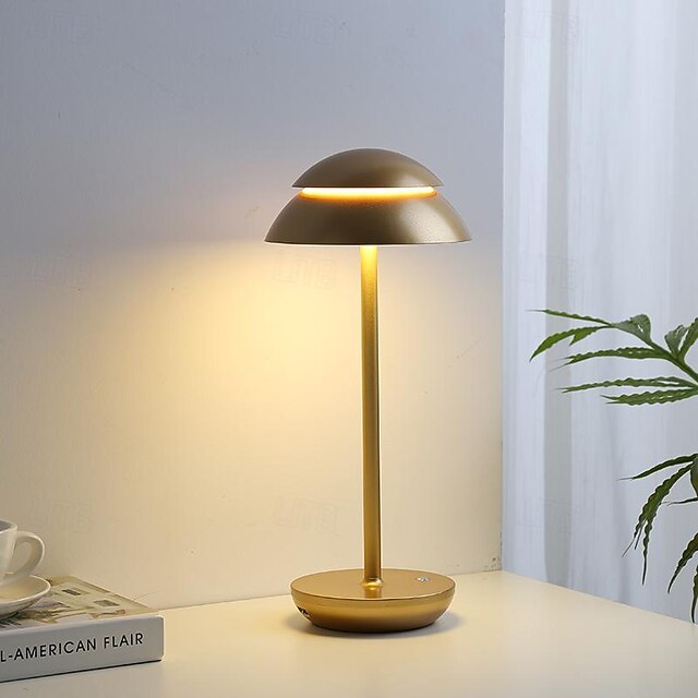 Cordless Metal Table Lamp Touch Sensor Control LED Table Lamp Desk ...