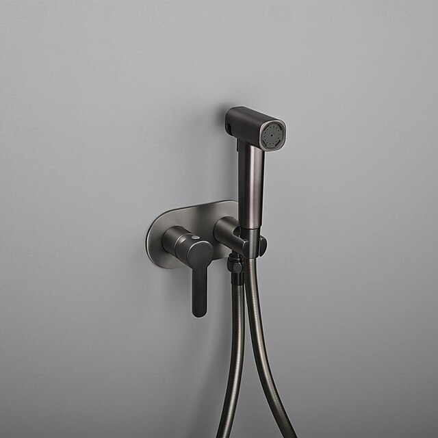 Brushed Grey Bidet Sprayer set wall Bidet shower Hot And Cold bidet ...