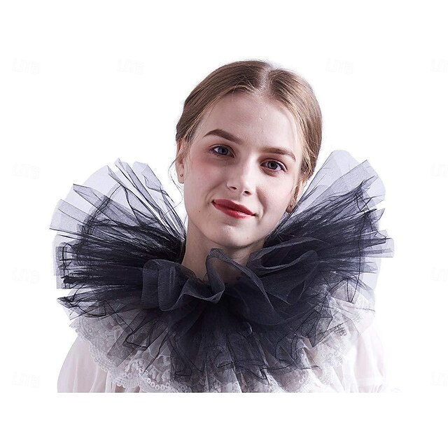 Retro Vintage Rococo Baroque Ruff Collar Neck Collar Fancy Dress Women ...