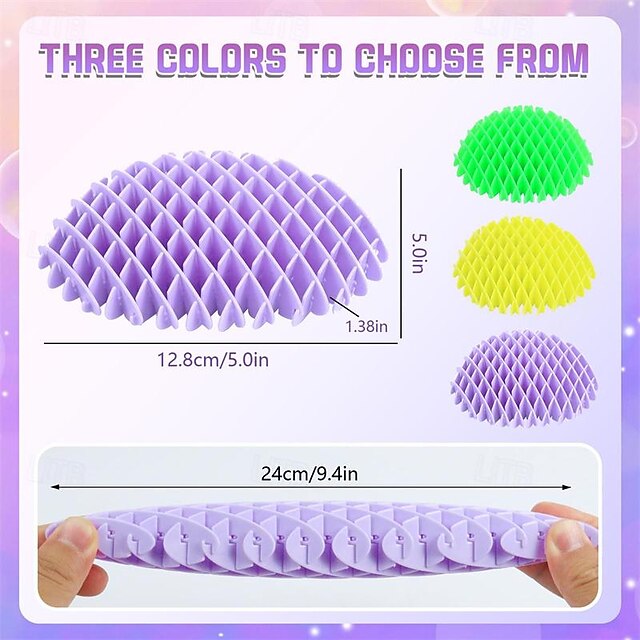 3pcs Popping Worm Stretchy Toys Stress Relief Fidget Toys Resistance ...