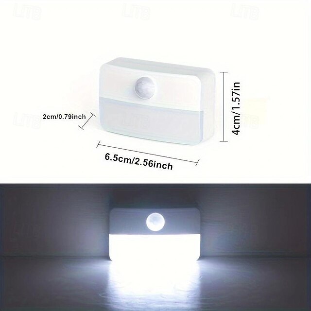 LED Motion Sensor Night Light, Indoor LED Night Read Light Battery ...