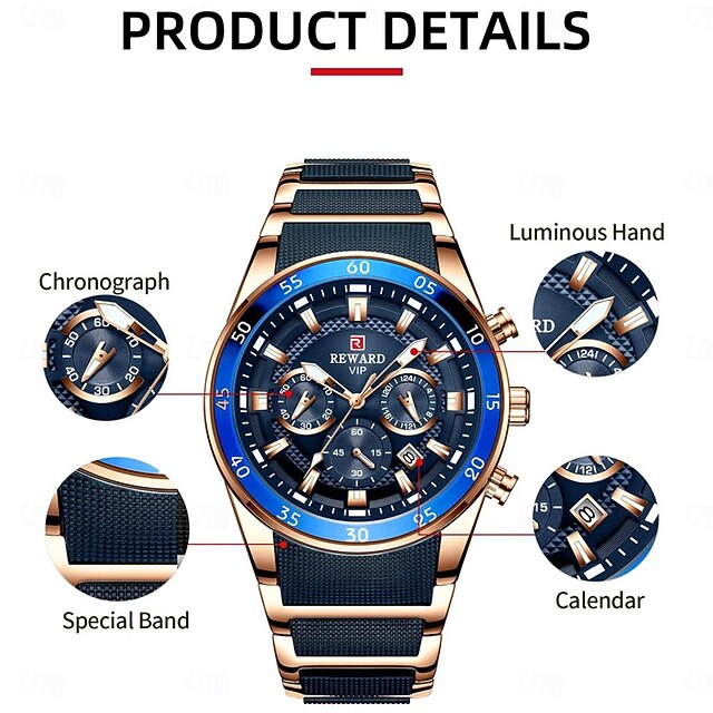 Men Quartz Watch Outdoor Sports Fashion Casual Luminous Calendar ...