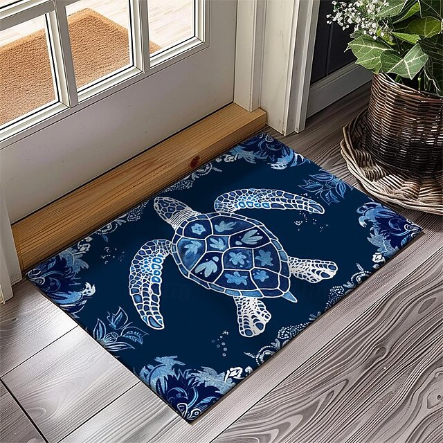 Sea Turtle Doormat Kitchen Mat Floor Mat Non-Slip Area Rug Oil Proof ...