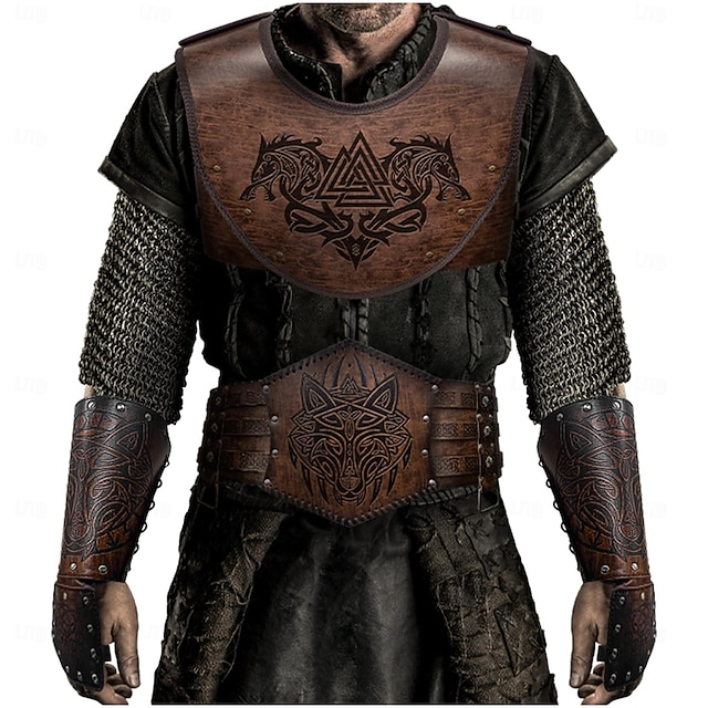 Medieval Renaissance Armor Outfits Armband Warrior Viking Fancy Dress ...