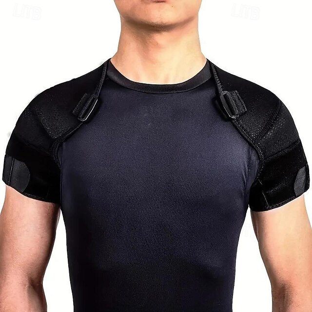 Double Shoulder Brace Sports Rotator Cuff Support Brace Belt, Double ...
