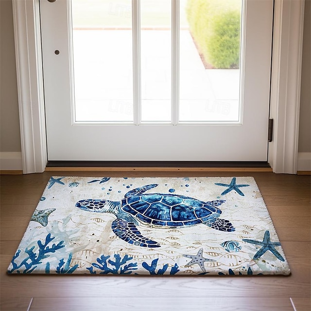 Sea Turtle Doormat Kitchen Mat Floor Mat Non-Slip Area Rug Oil Proof ...