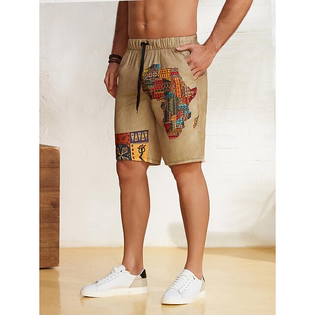 Men's Graphic Shorts Summer Shorts Beach Shorts Mid Waist Designer ...