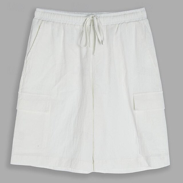 Men's Shorts Linen Shorts Summer Shorts Beach Shorts Multi Pocket Plain ...