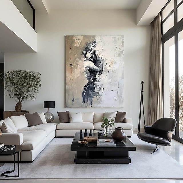 Hand painted Abstract Lady Framed Woman painting hand painted lovers ...