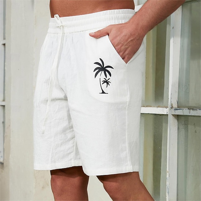Men's Graphic Coconut Tree Shorts Summer Shorts Beach Shorts Mid Waist ...