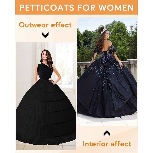 Rococo Baroque Victorian Floor Length Petticoat Hoop Skirt Under Skirt ...