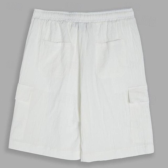 Men's Shorts Linen Shorts Summer Shorts Beach Shorts Multi Pocket Plain ...