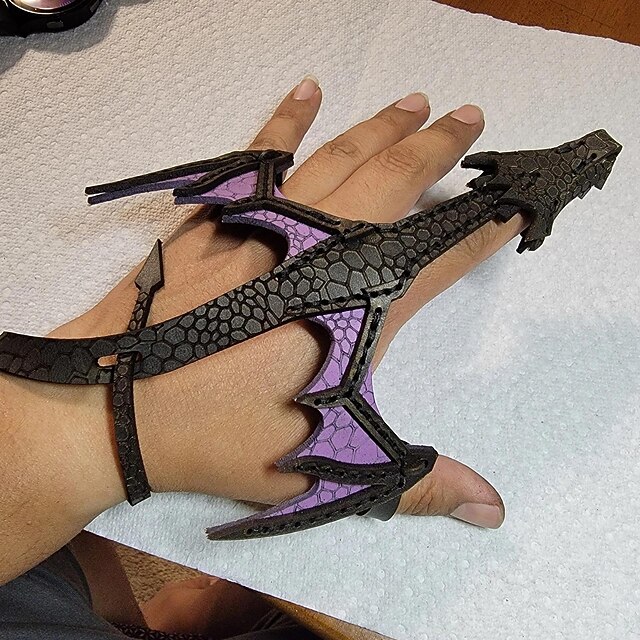 Leather Hand Dragon Bracelet - Vegetable Tanned Leather Hand Puppet ...