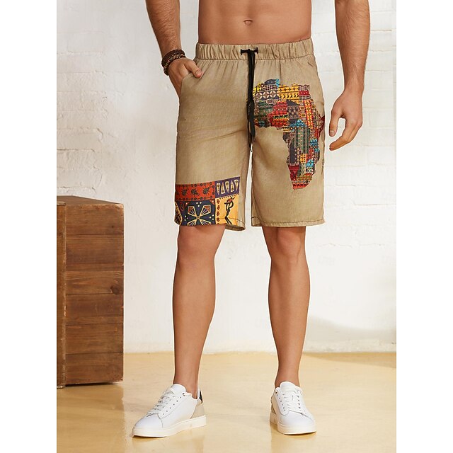 Men's Graphic Shorts Summer Shorts Beach Shorts Mid Waist Designer ...