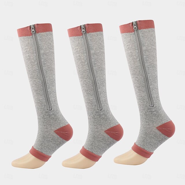 Zipper Compression Socks Open Toe Toeless Compression Socks for Women ...