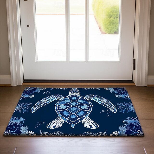 Sea Turtle Doormat Kitchen Mat Floor Mat Non-Slip Area Rug Oil Proof ...