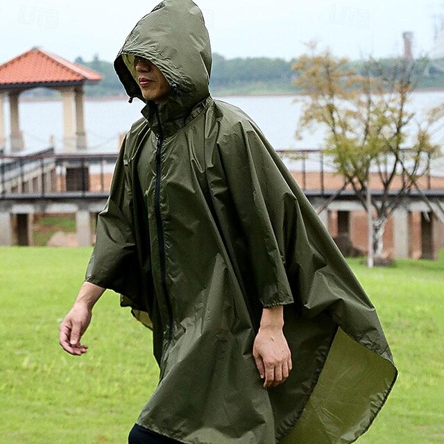 Unisex Hiking Raincoat Outdoor Waterproof Lightweight Rip-resistant ...