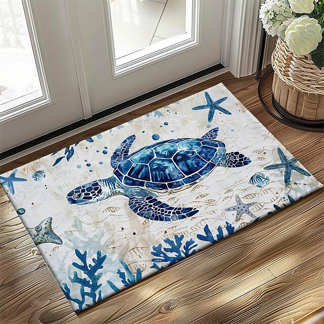 Sea Turtle Doormat Kitchen Mat Floor Mat Non-Slip Area Rug Oil Proof ...