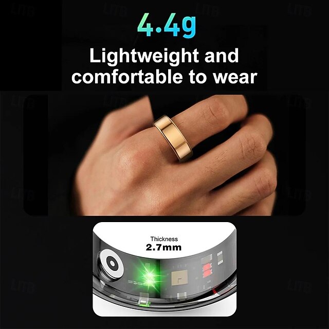 NEW R02 Smart Ring Multifunctional Step Health Tracker Heart Rate Blood ...