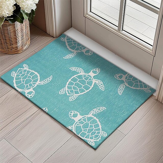 Sea Turtle Doormat Kitchen Mat Floor Mat Non-Slip Area Rug Oil Proof ...