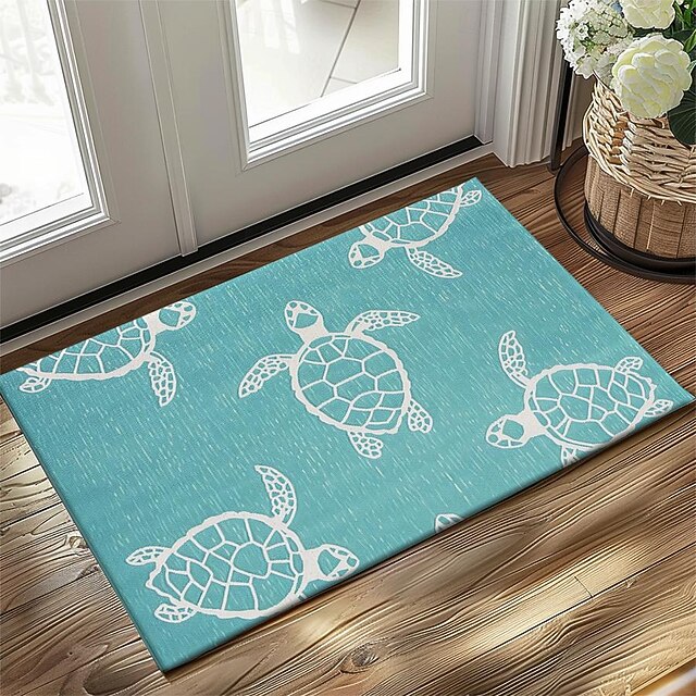 Sea Turtle Doormat Kitchen Mat Floor Mat Non-Slip Area Rug Oil Proof ...