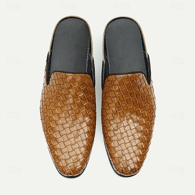 Men's Clogs & Mules Full-grain Leather Leather Comfortable Slip ...