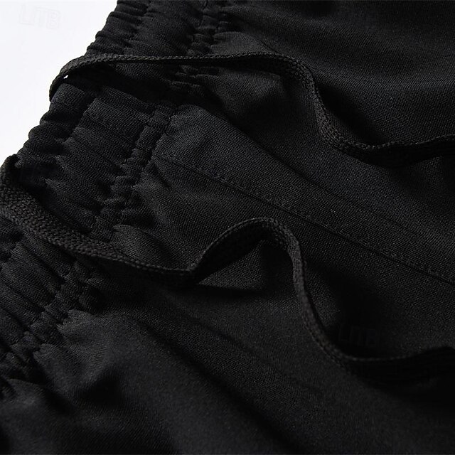 Men's Active Shorts Casual Shorts Pocket Drawstring Elastic Drawstring ...