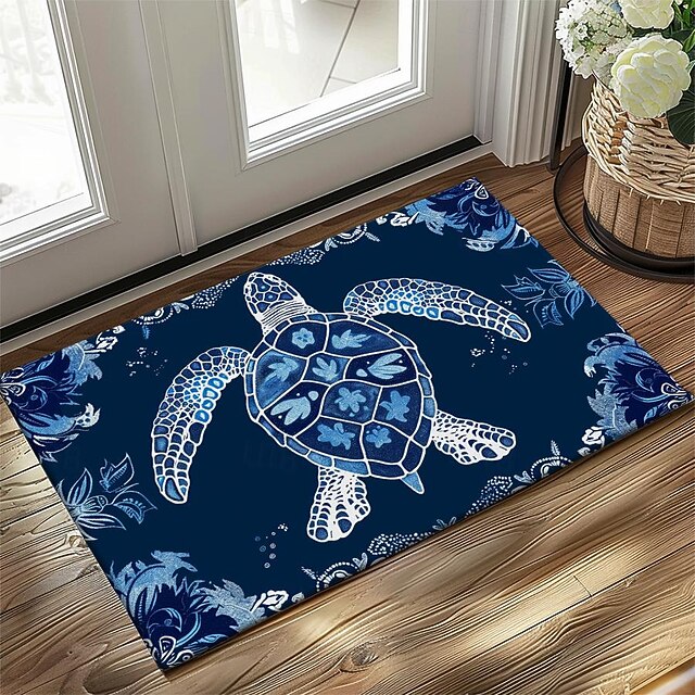 Sea Turtle Doormat Kitchen Mat Floor Mat Non-Slip Area Rug Oil Proof ...