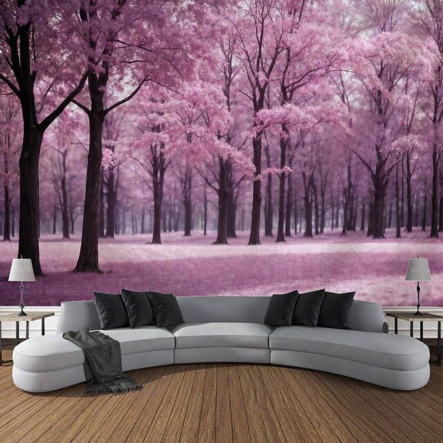 Forest Trees Nature Scenery Hanging Tapestry Wall Art Large Tapestry ...