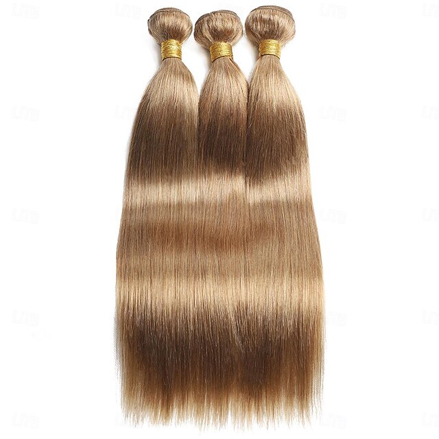 27# Light brown Color Hair Straight Human Hair Extensions Human Hair ...