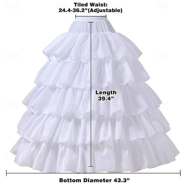 Rococo Victorian Floor Length Petticoat Hoop Skirt Under Skirt ...