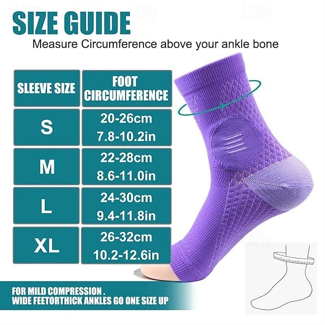 1 Pair Neuropathy Socks for Women and Men - Toeless Compression Socks ...
