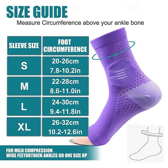 1 Pair Neuropathy Socks for Women and Men - Toeless Compression Socks ...