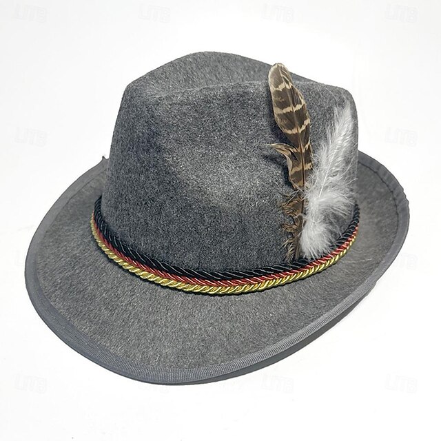 Oktoberfest Tyrolean Hat Alpine Hat Bavarian German Munich Wiesn Men's ...