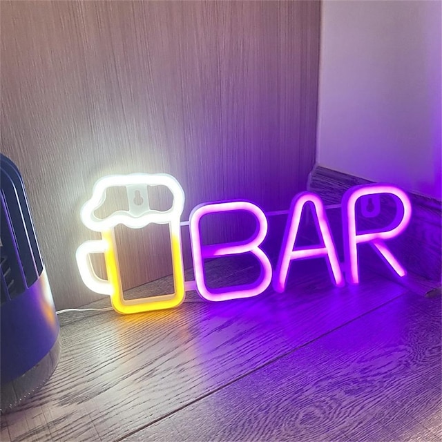 Oktoberfest Bar LED Neon Strip Light, Warmwhite White Purple Sign Light ...