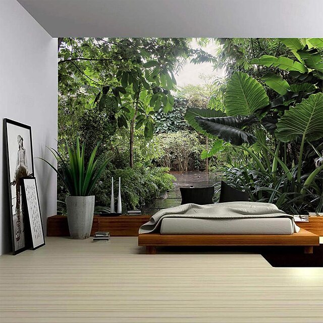 Nature Tropical Forest Hanging Tapestry Wall Art Large Tapestry Mural ...